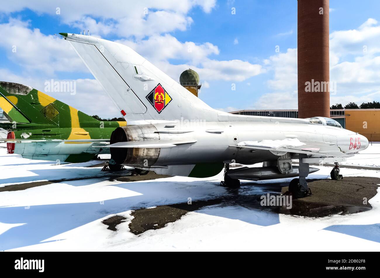 East German Air Force Mikoyan-Gurevich MiG-21F-13 on display in the Military History Museum in ...