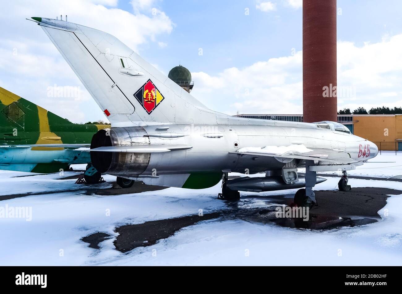 East German Air Force Mikoyan-Gurevich MiG-21F-13 on display in the ...