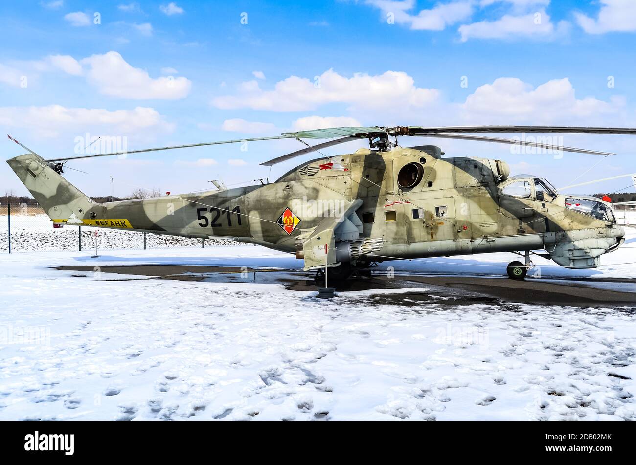 East German Air Force Mil Mi-24D on display in the Military History ...