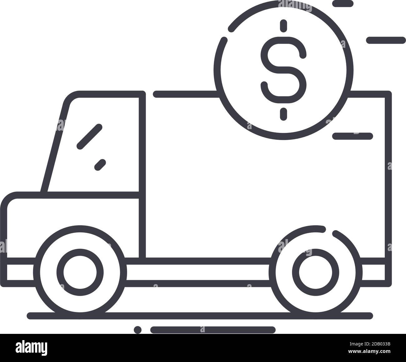 Shipping delivery icon, linear isolated illustration, thin line vector ...