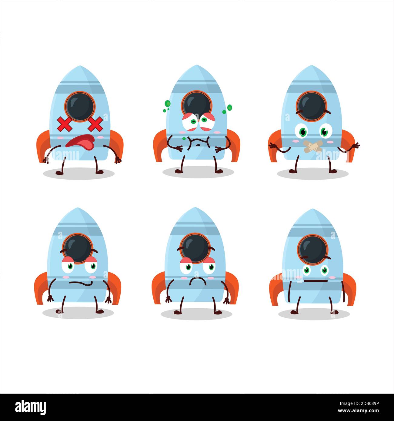 Rocket toy cartoon character with nope expression Stock Vector Image ...