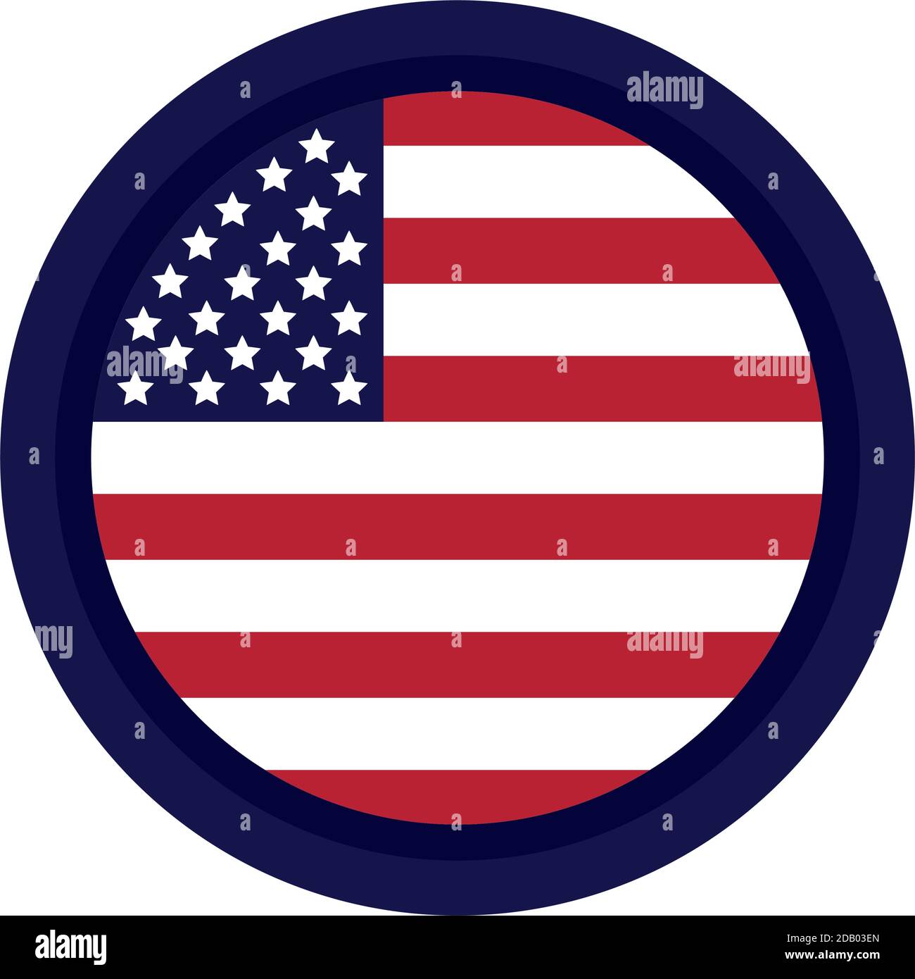 united states of america flag circular stamp vector illustration design ...