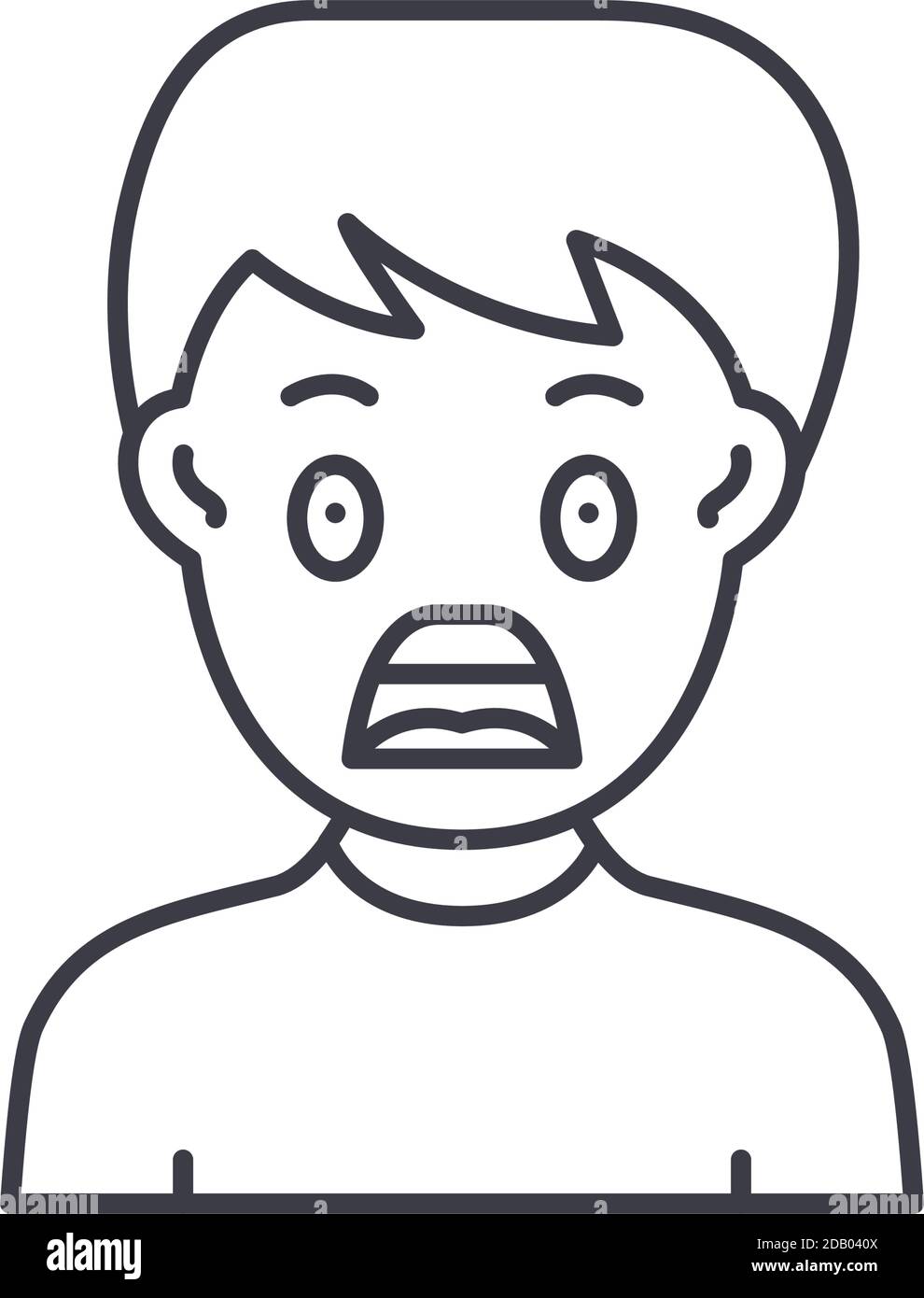 Shock icon, linear isolated illustration, thin line vector, web design ...