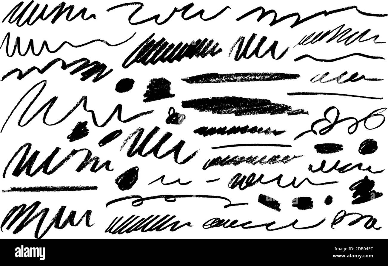 Hand drawn wavy brush strokes vector collection Stock Vector Image ...