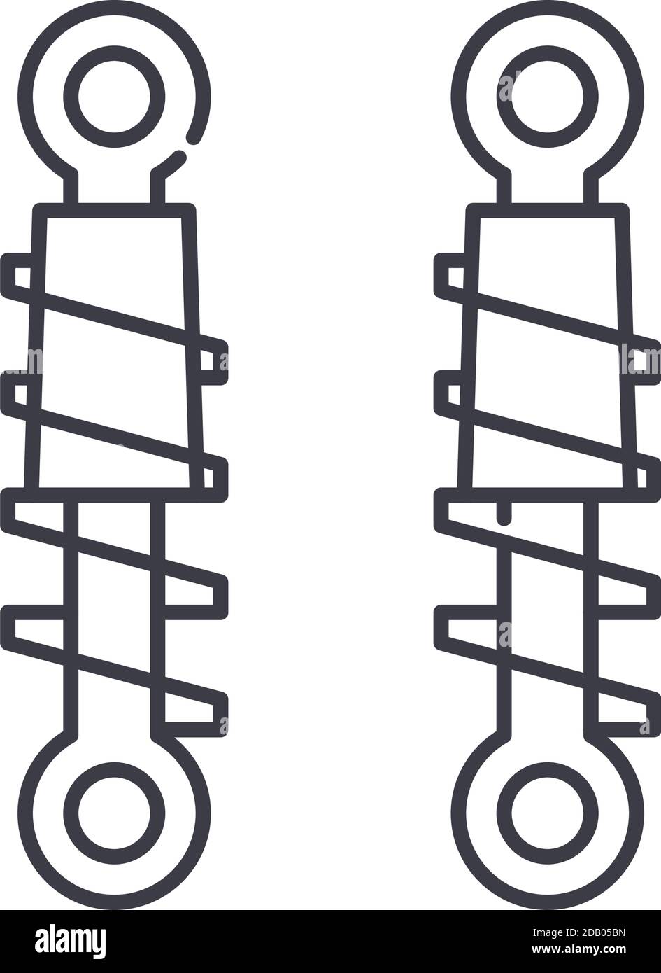 Shock absorber icon, linear isolated illustration, thin line vector ...