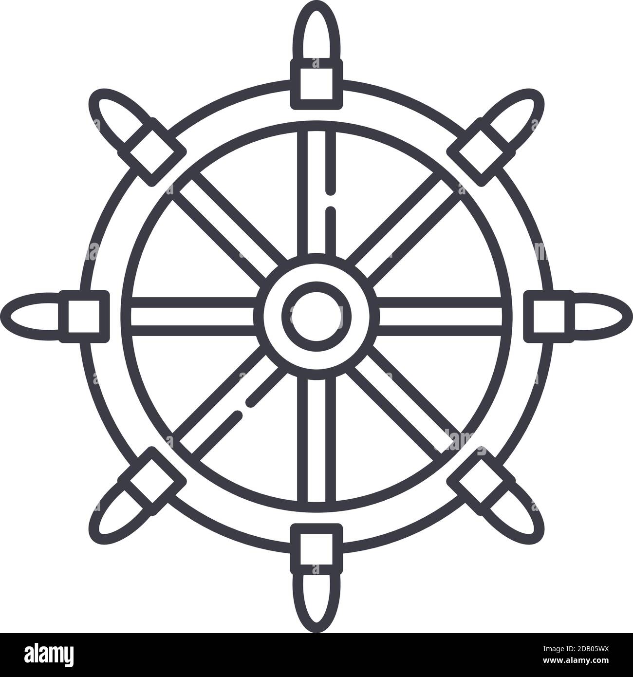 Shipwreck icon, linear isolated illustration, thin line vector, web ...