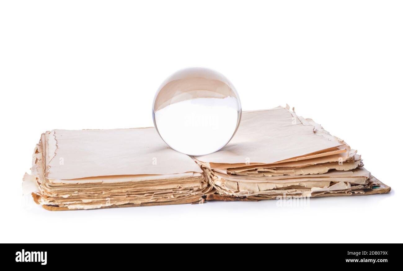 Crystal ball magic book Cut Out Stock Images & Pictures - Alamy