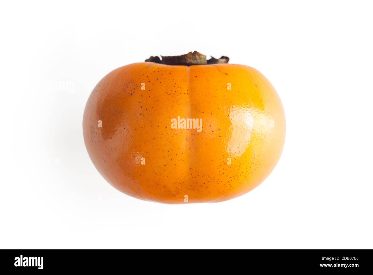 Japanese Persimmon, orange color fruit, isolated on white background ...