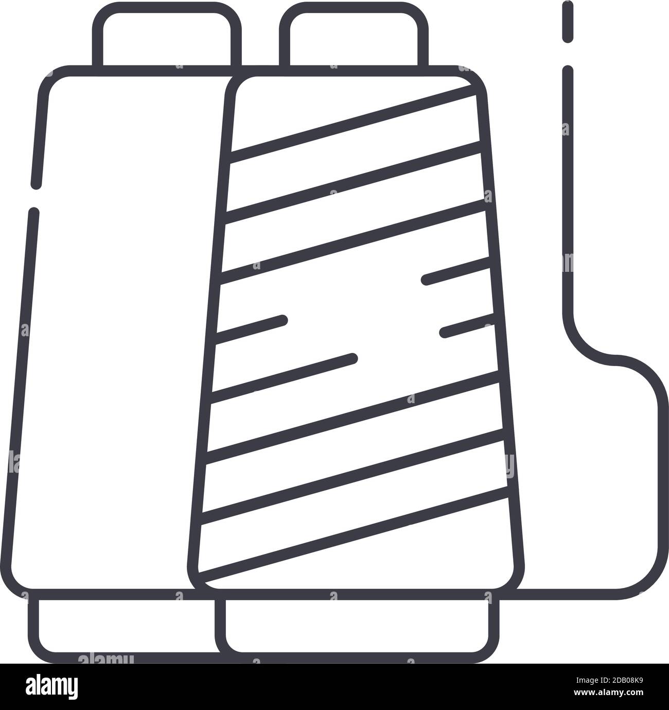 Sewing thread icon, linear isolated illustration, thin line vector, web ...