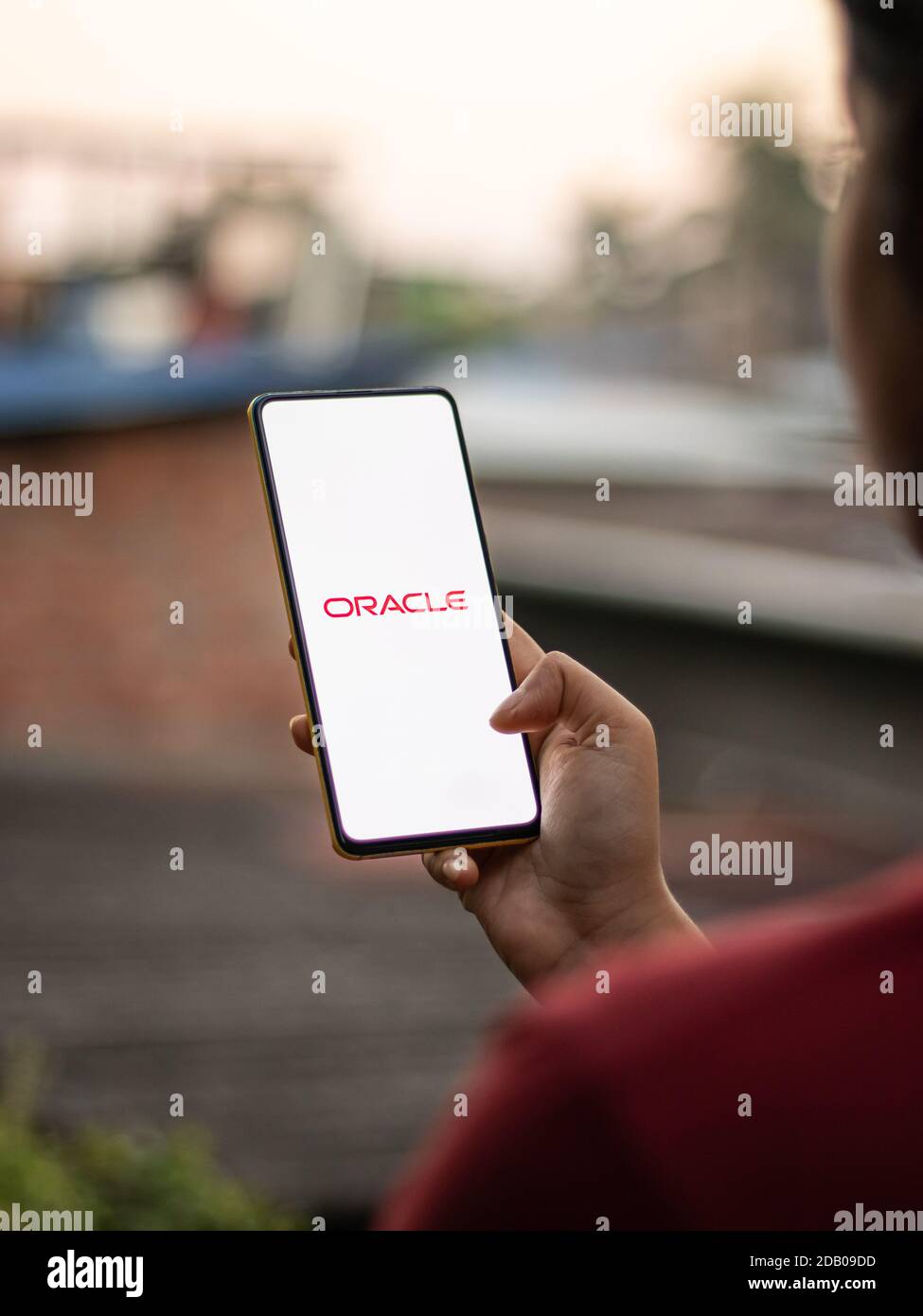 Assam, india - November 15, 2020 : Oracle logo on phone screen stock ...