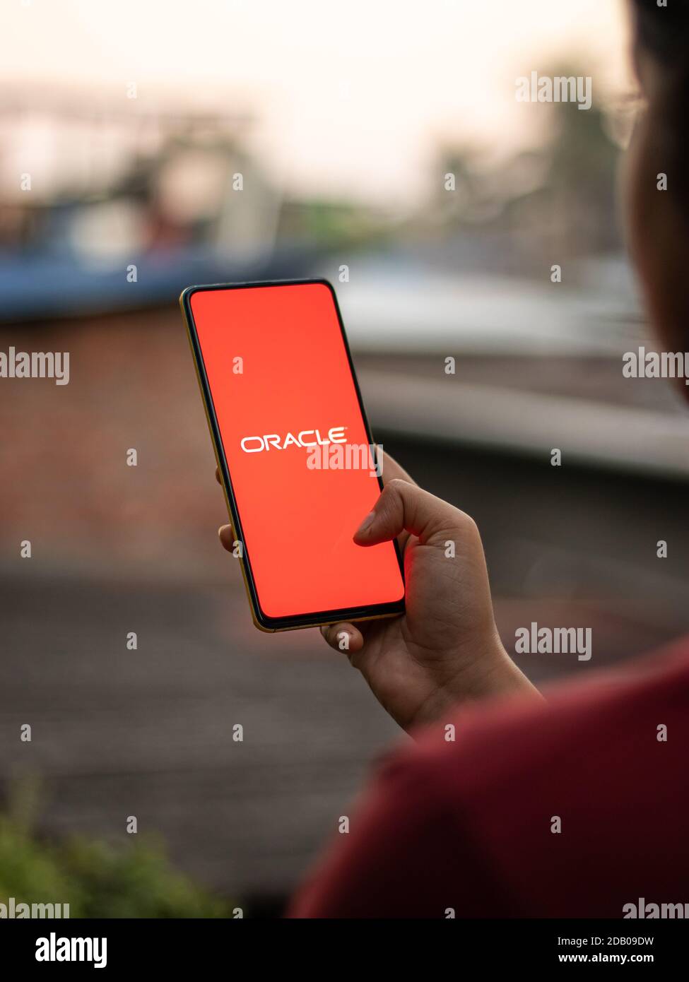 Assam, india - November 15, 2020 : Oracle logo on phone screen stock ...