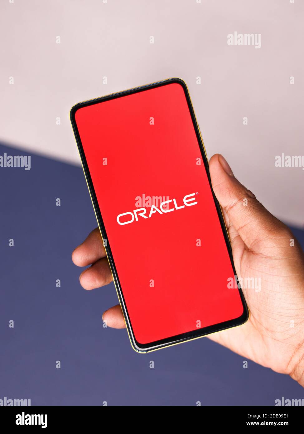 Assam, india - November 15, 2020 : Oracle logo on phone screen stock ...