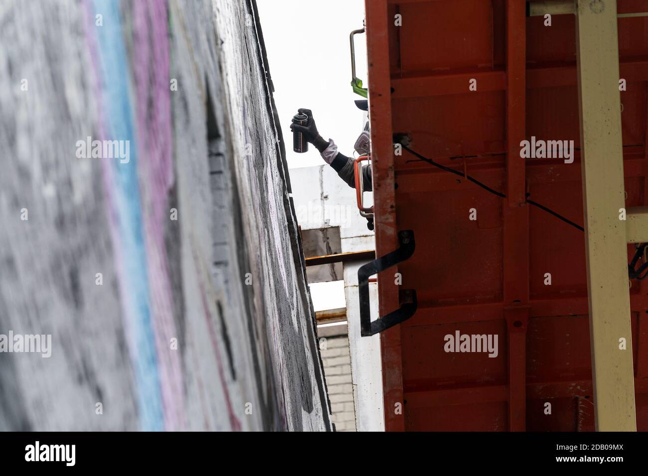 New York, United States. 15th Nov, 2020. ELLE street art standing on ...