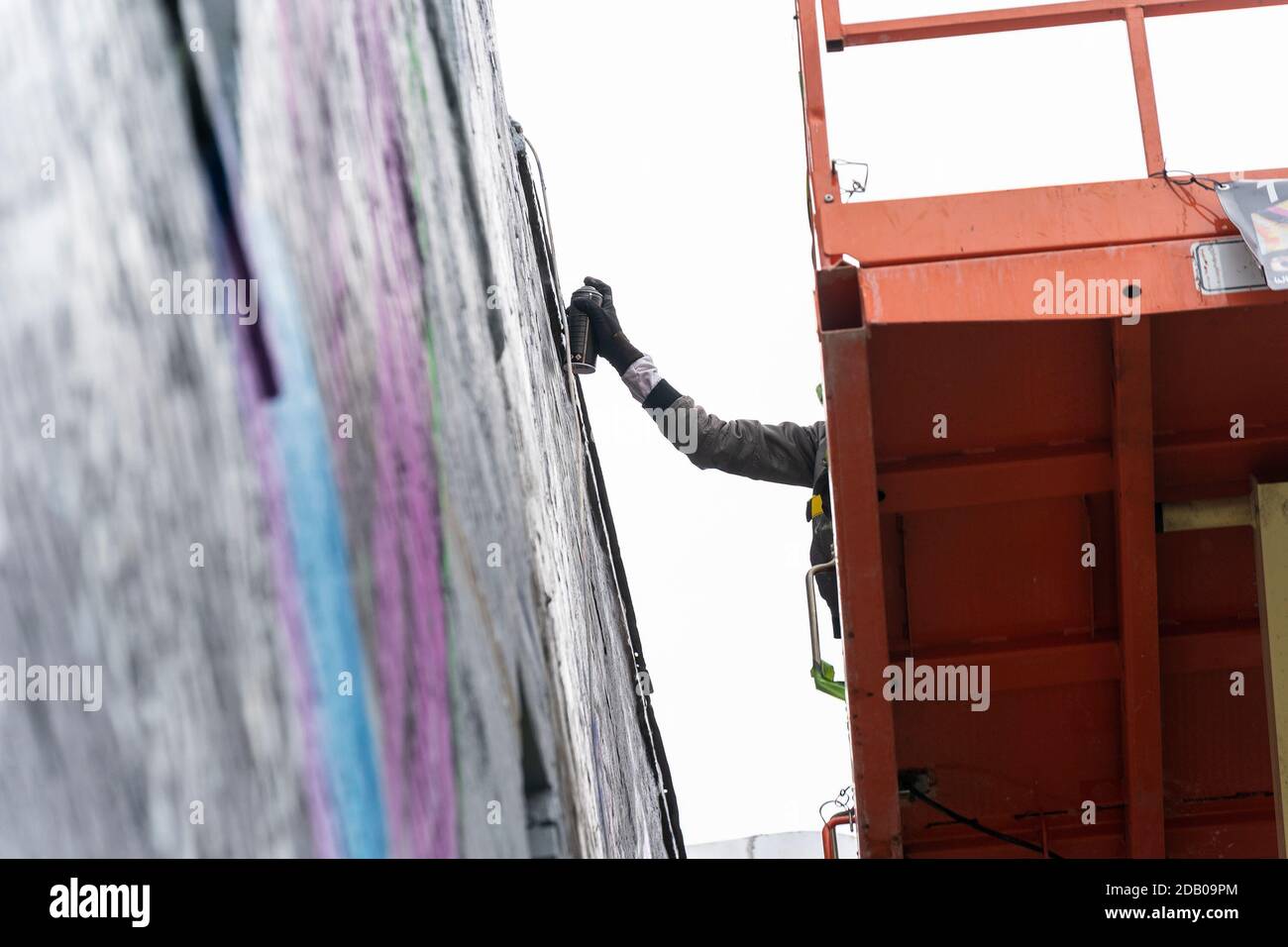 New York, United States. 15th Nov, 2020. ELLE street art standing on ...