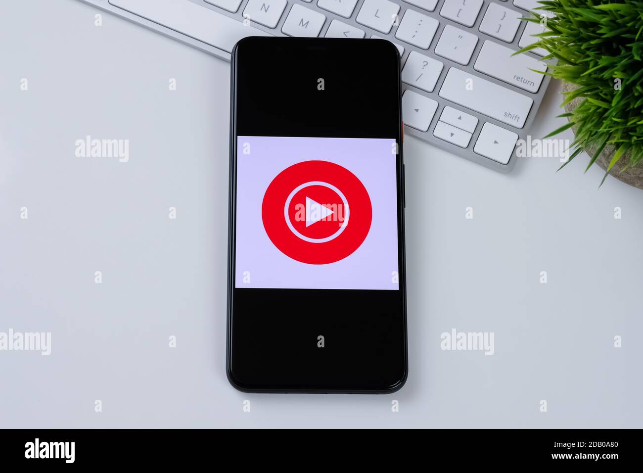 YouTube Music app logo on a smartphone screen Stock Photo - Alamy