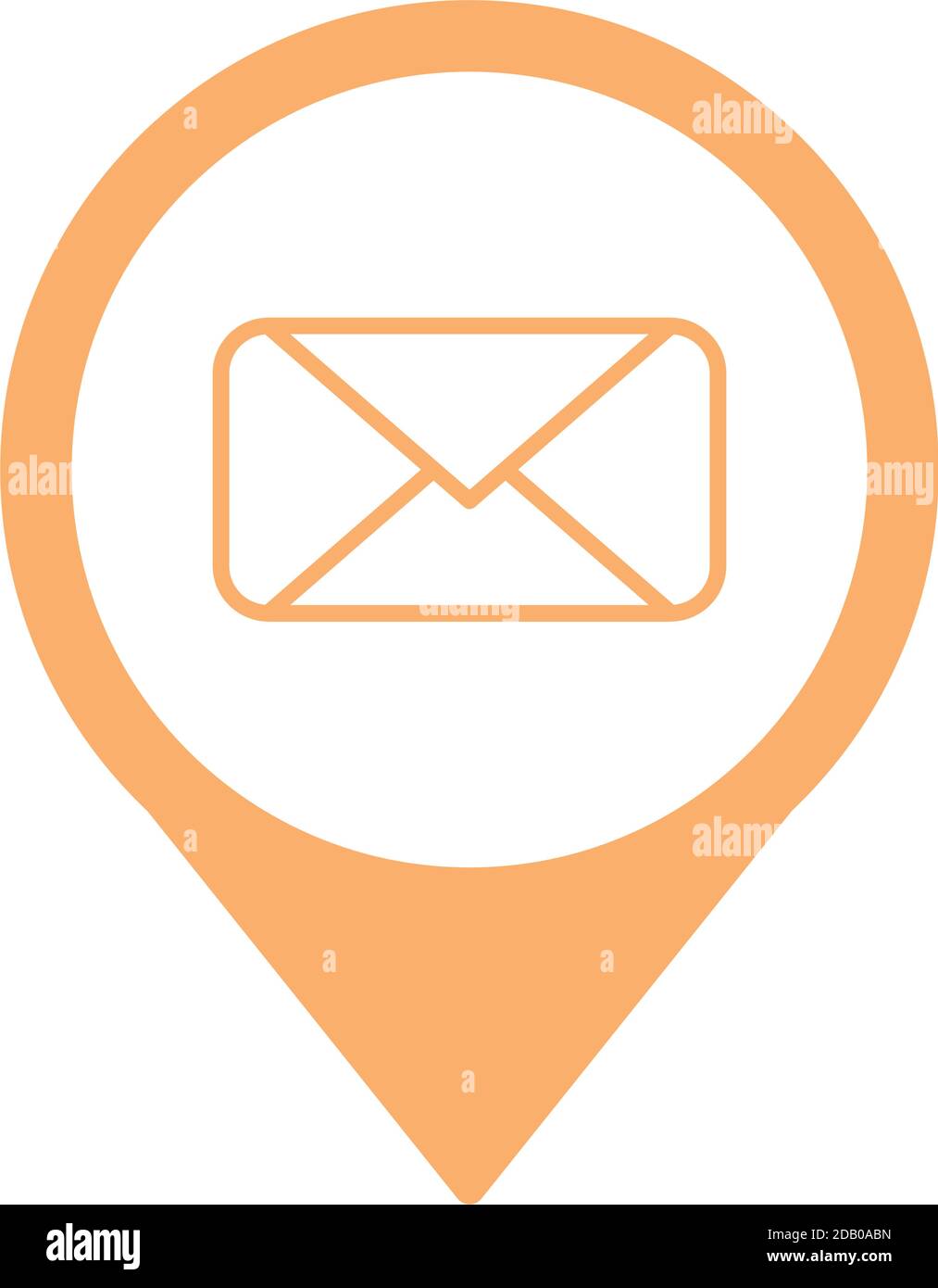envelope mail in pin location vector illustration design Stock Vector ...