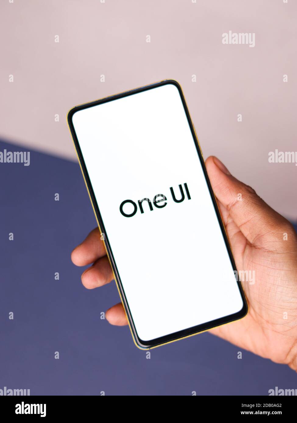 Assam, india - November 15, 2020 : One UI logo on phone screen stock ...