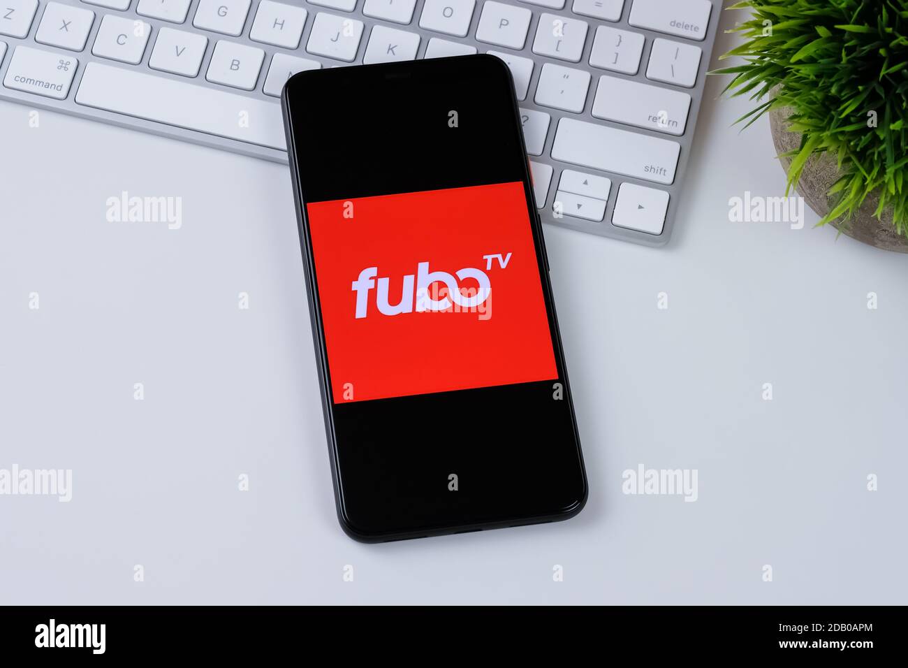 fuboTV app logo on a smartphone screen Stock Photo - Alamy