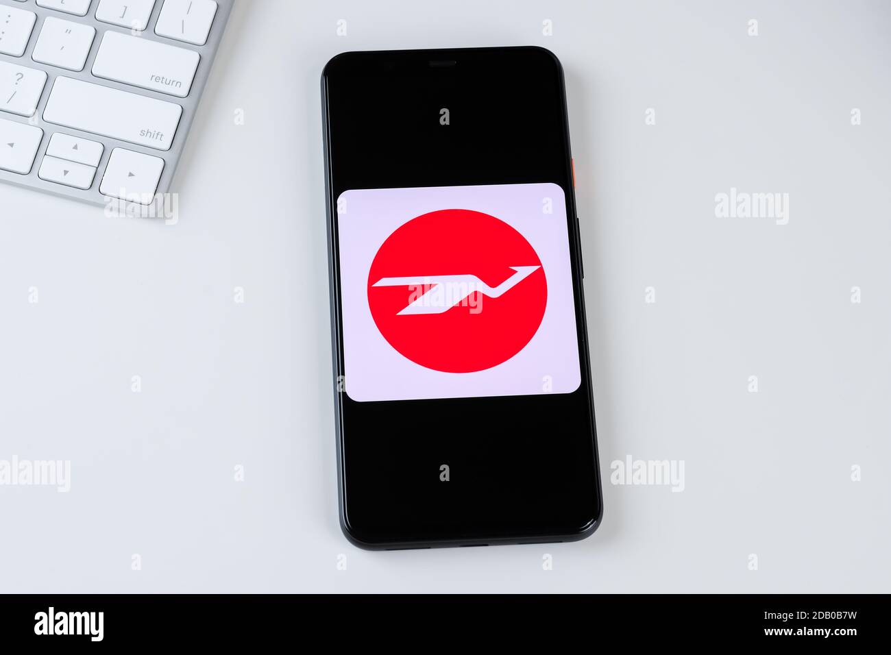 Biman Bangladesh Airlines app logo on a smartphone screen Stock Photo ...