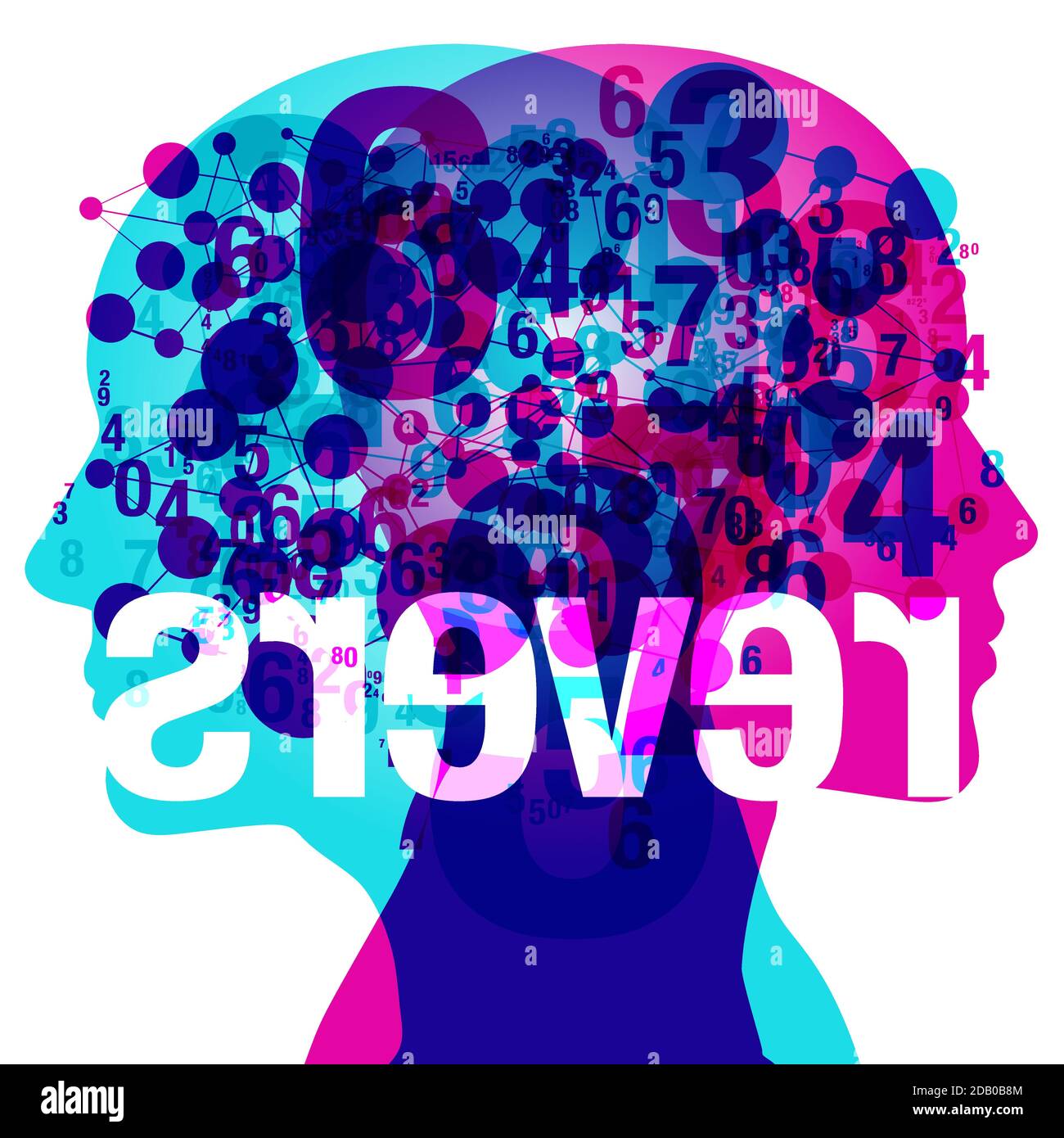 Head and reverse side Stock Vector Images - Alamy