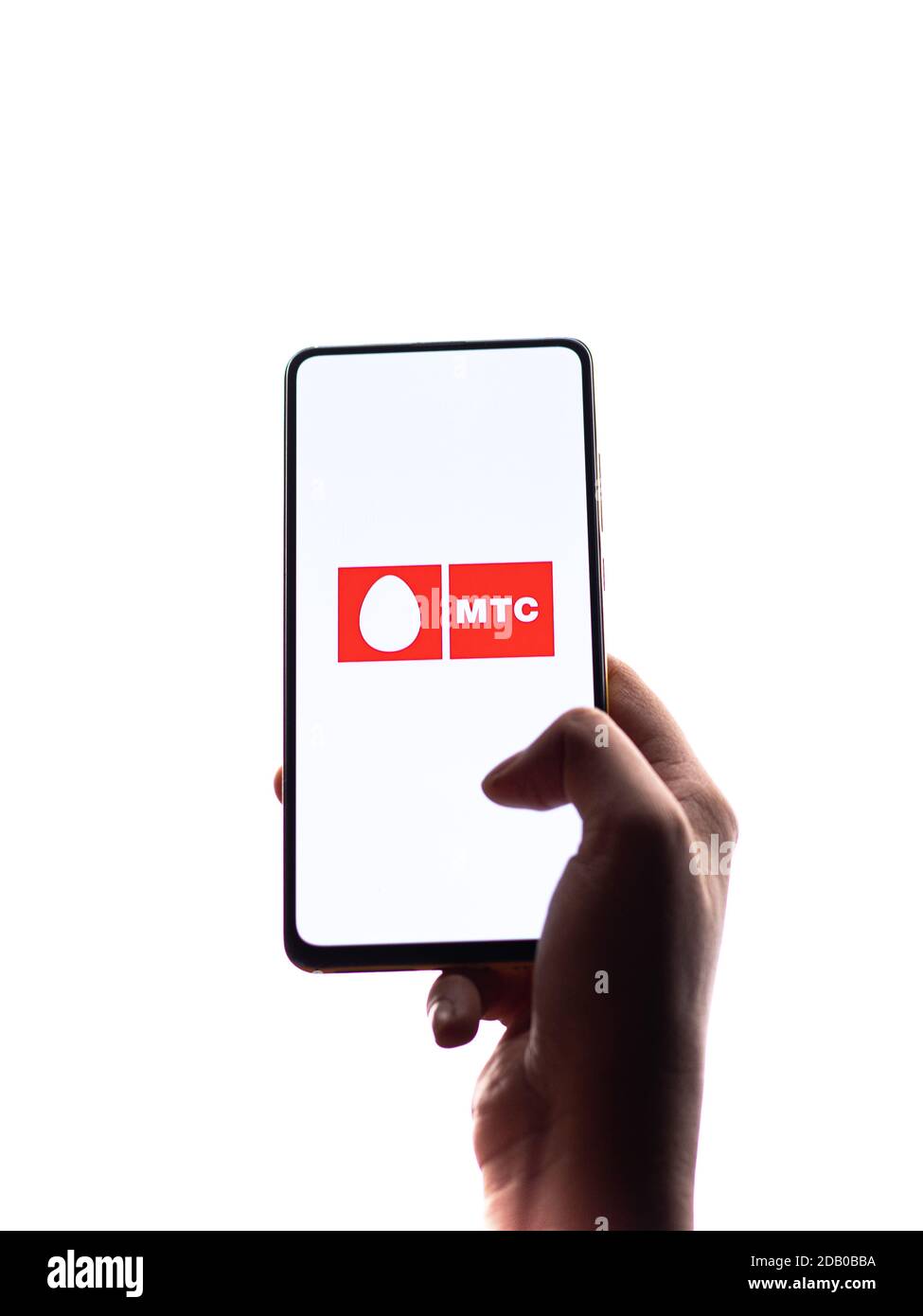 Assam, india - November 15, 2020 : MTS logo on phone screen stock image ...