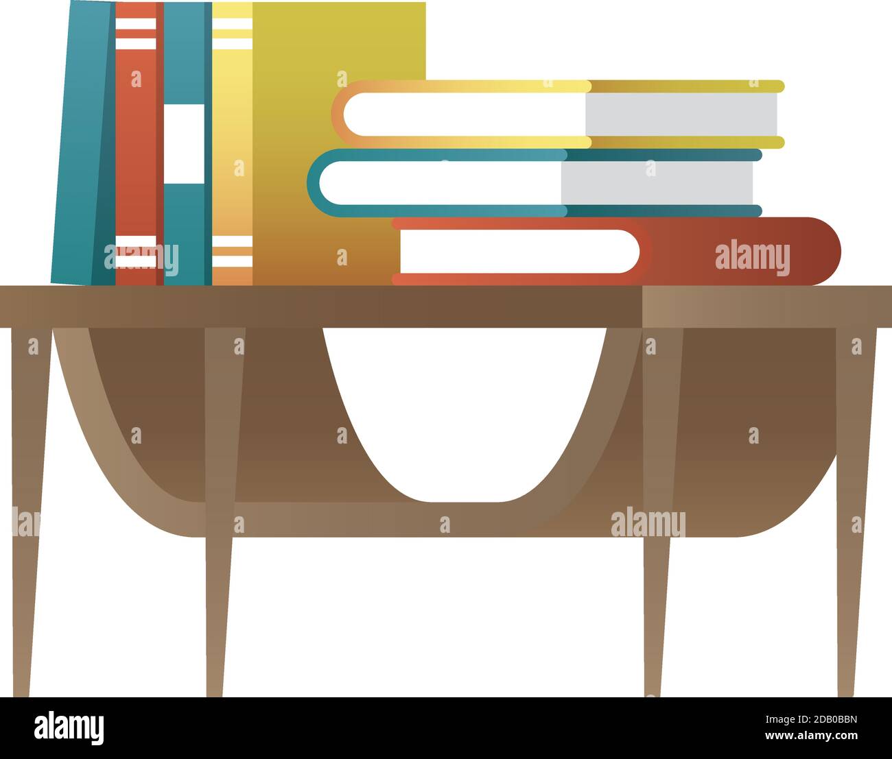 wooden drawer with books house forniture icon vector illustration ...