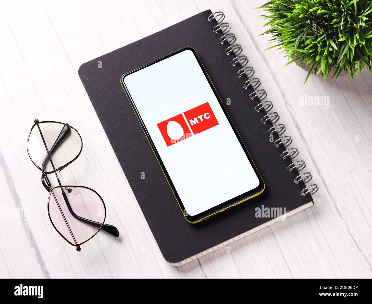 Assam, india - November 15, 2020 : MTS logo on phone screen stock image ...