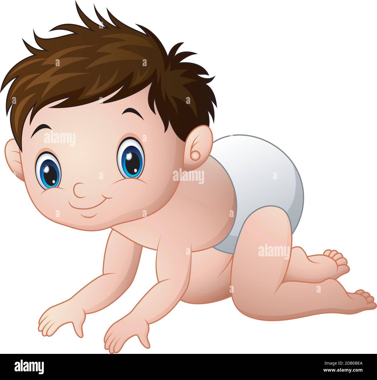 Baby Boy Crawling Clip Art