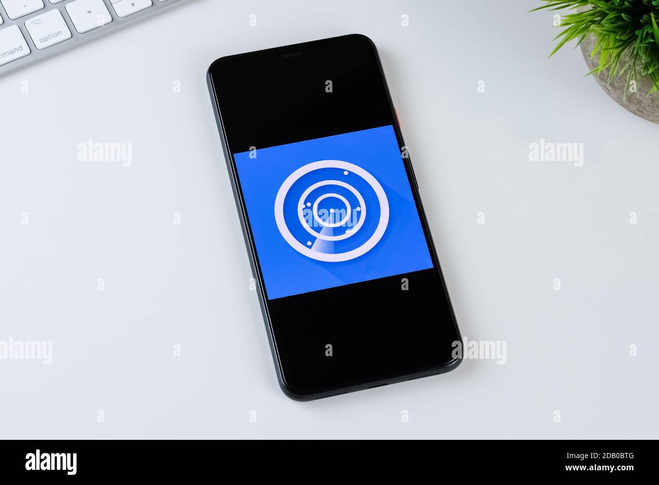 Flightradar24 Flight Tracker app logo on a smartphone screen Stock ...