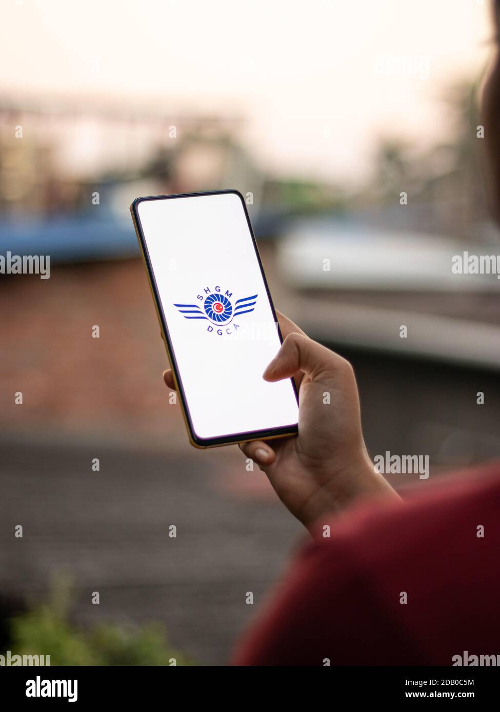 Assam, india - November 15, 2020 : DGCA logo on phone screen stock ...