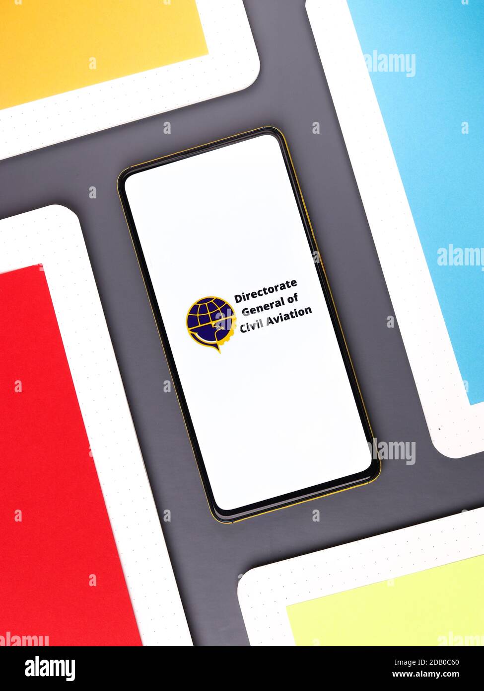 Assam, india - November 15, 2020 : DGCA logo on phone screen stock ...