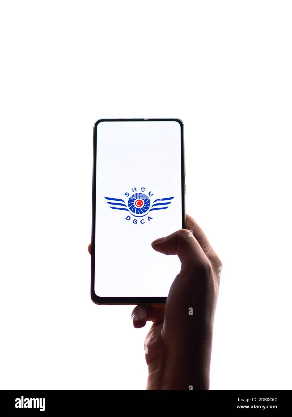 Assam, india - November 15, 2020 : DGCA logo on phone screen stock ...