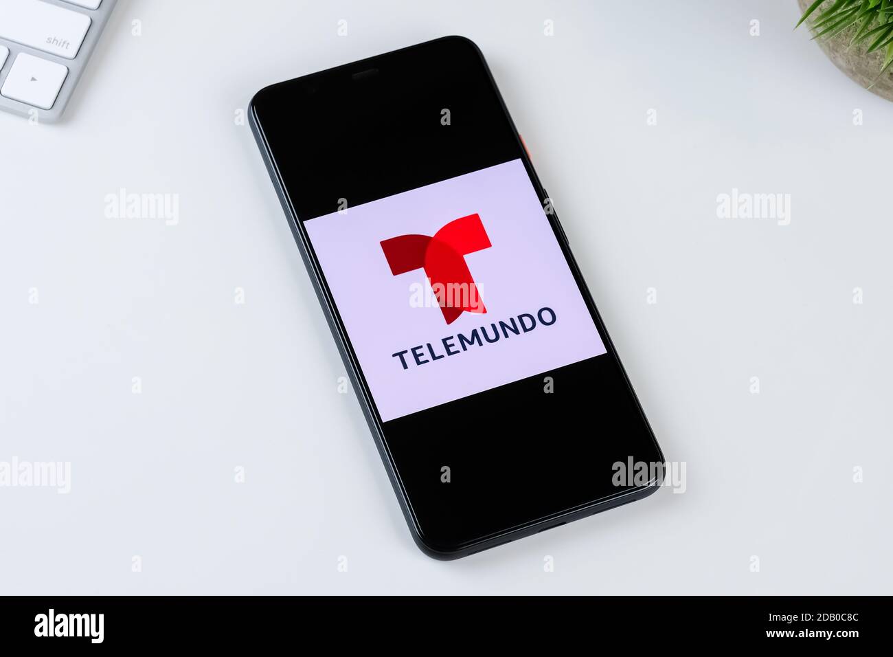 Telemundo app logo on a smartphone screen Stock Photo - Alamy