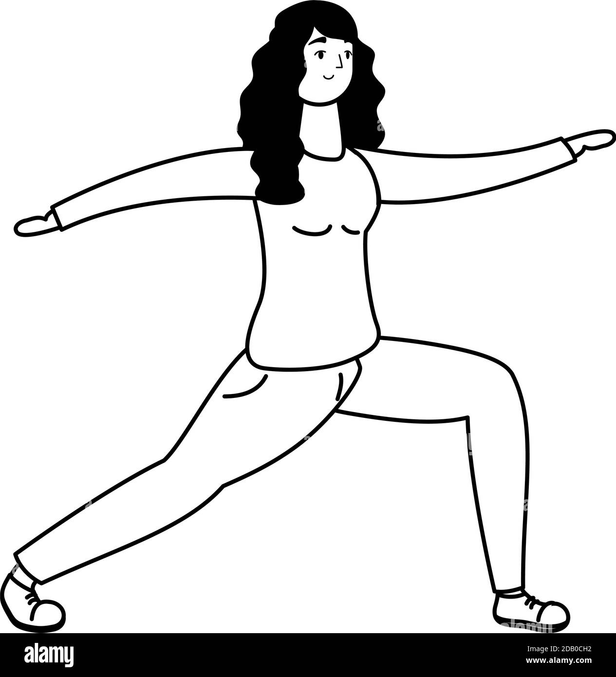 Woman bends Stock Vector Images - Alamy