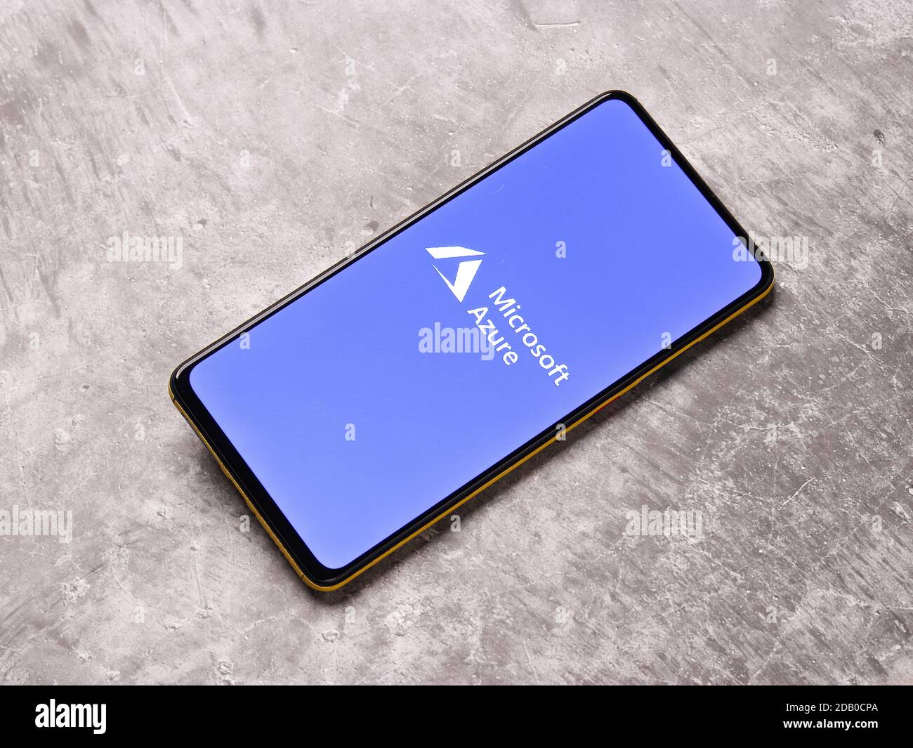 Assam, india - November 15, 2020 : Microsoft Azure logo on phone screen ...