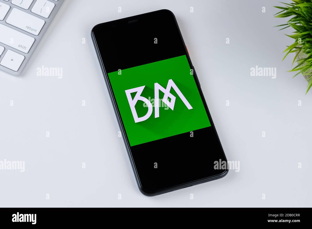 BeyondMenu Food Delivery app logo on a smartphone screen Stock Photo ...