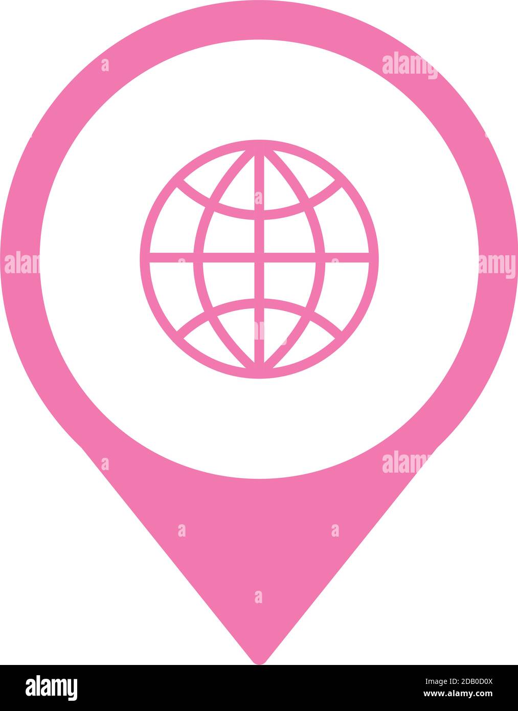 sphere planet in pin location vector illustration design Stock Vector ...