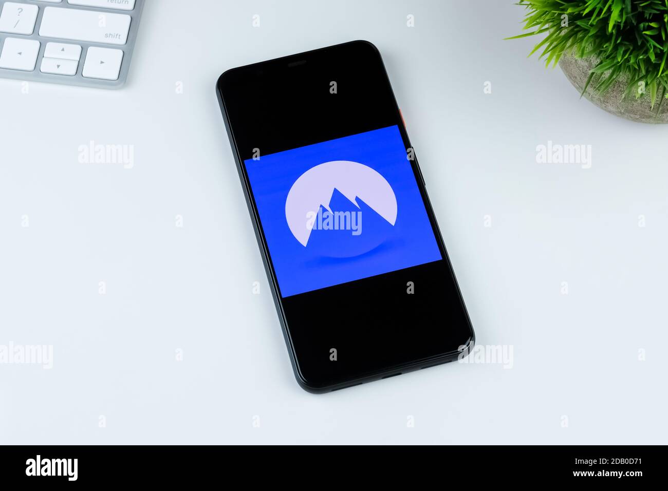 NordVPN app logo on a smartphone screen Stock Photo - Alamy