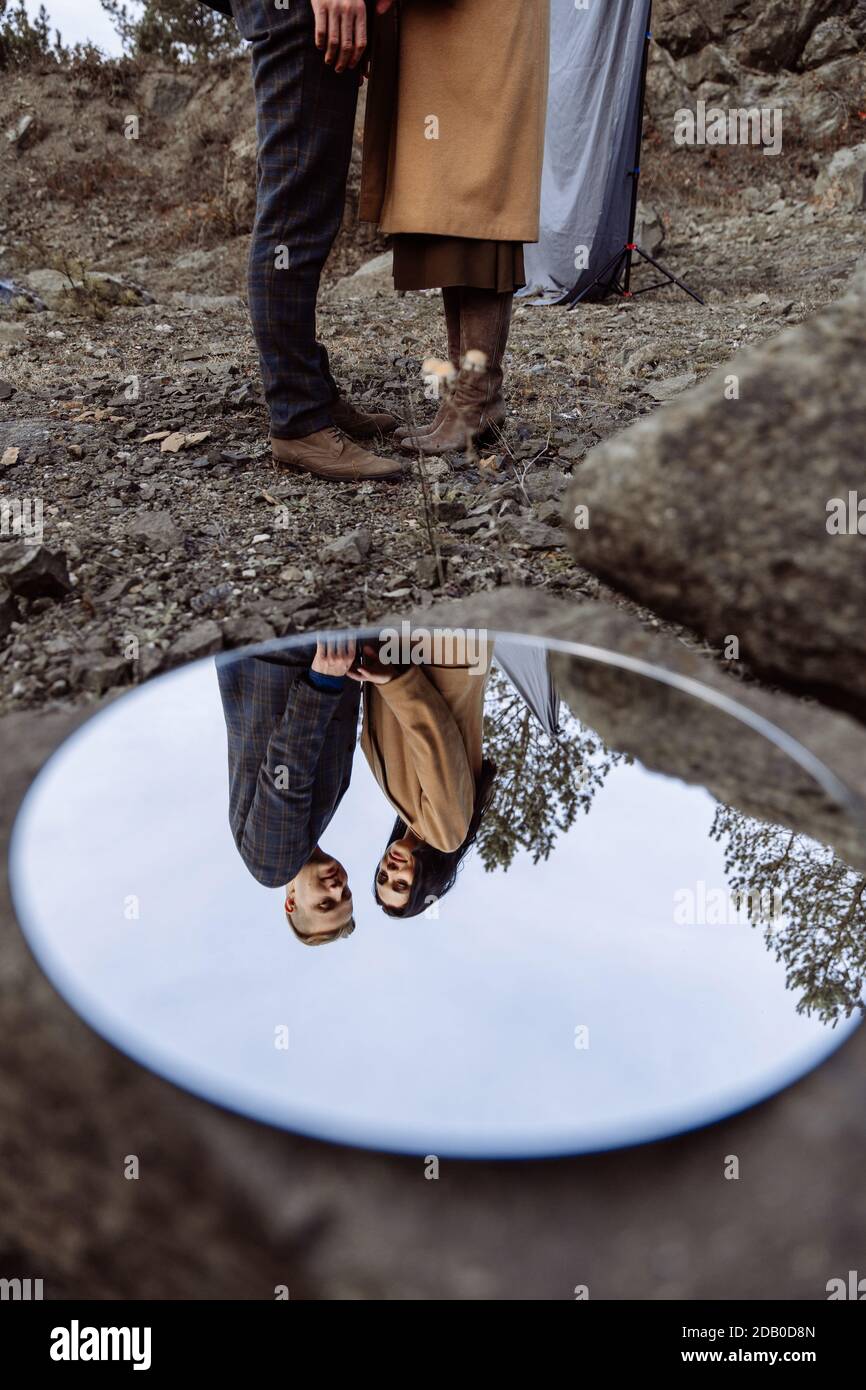 Man Reflection In Mirror