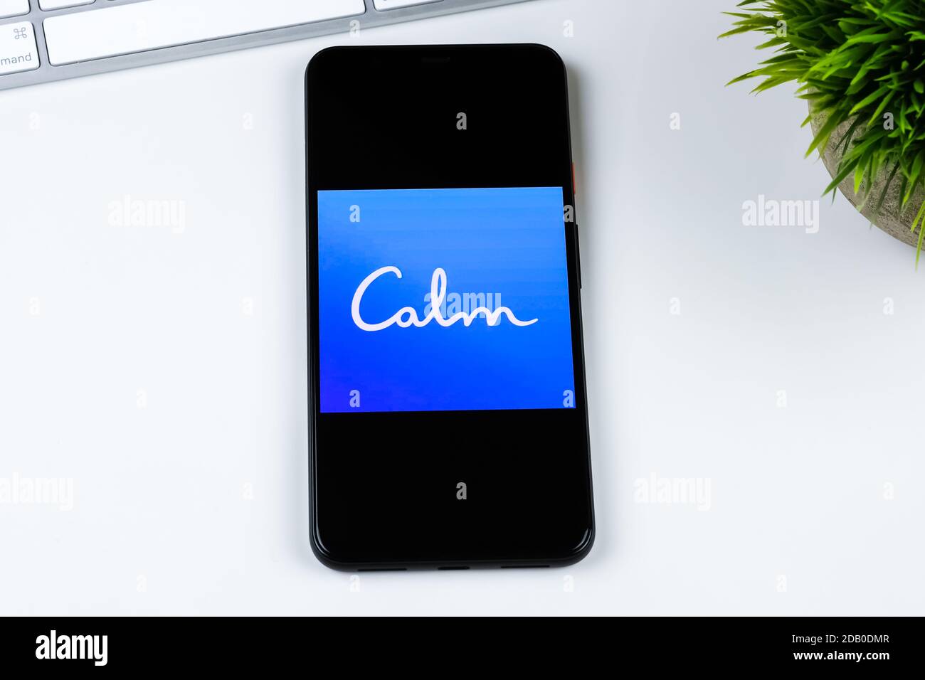 Calm app logo on a smartphone screen Stock Photo - Alamy