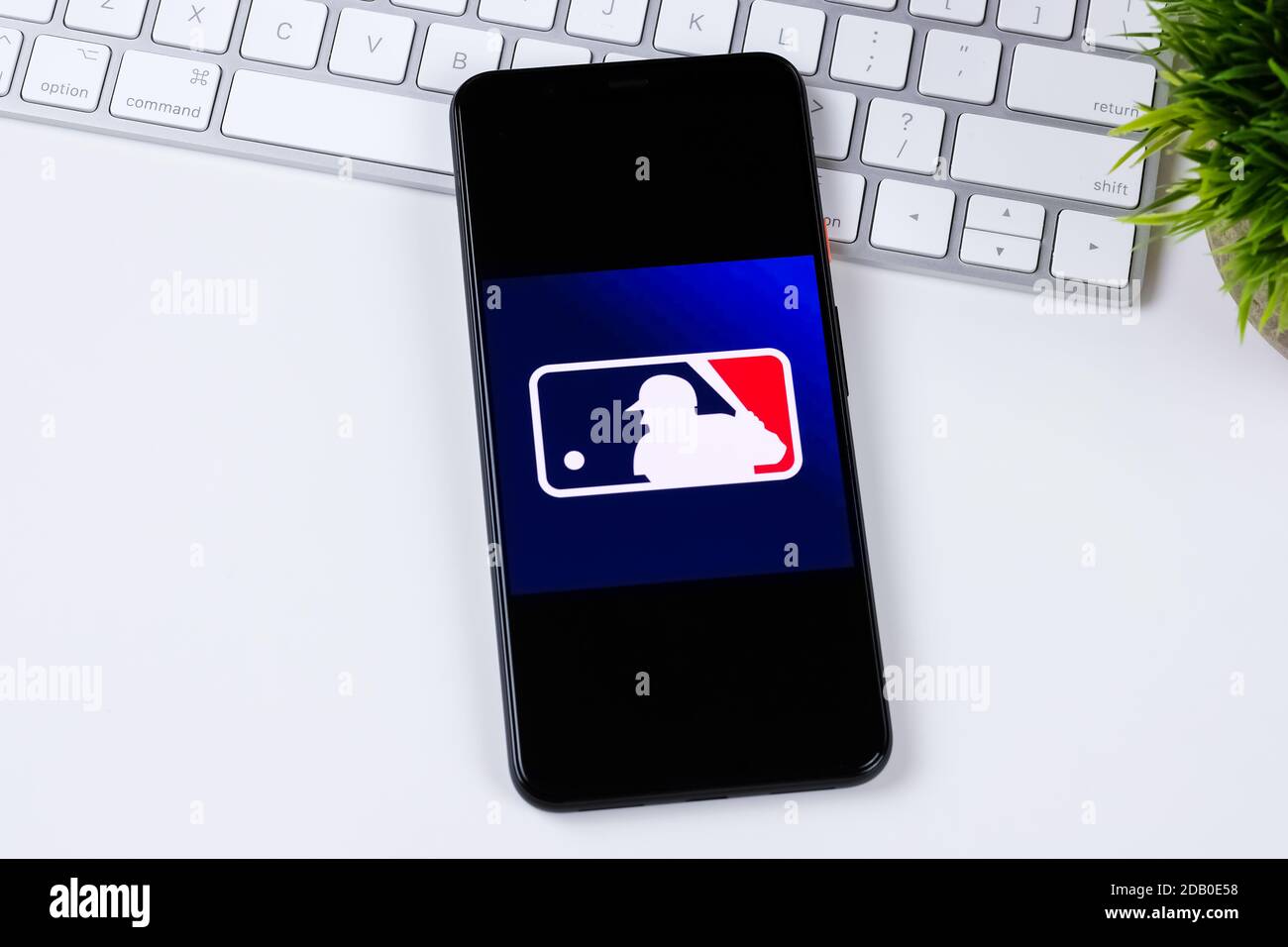 MLB app logo on a smartphone screen Stock Photo - Alamy