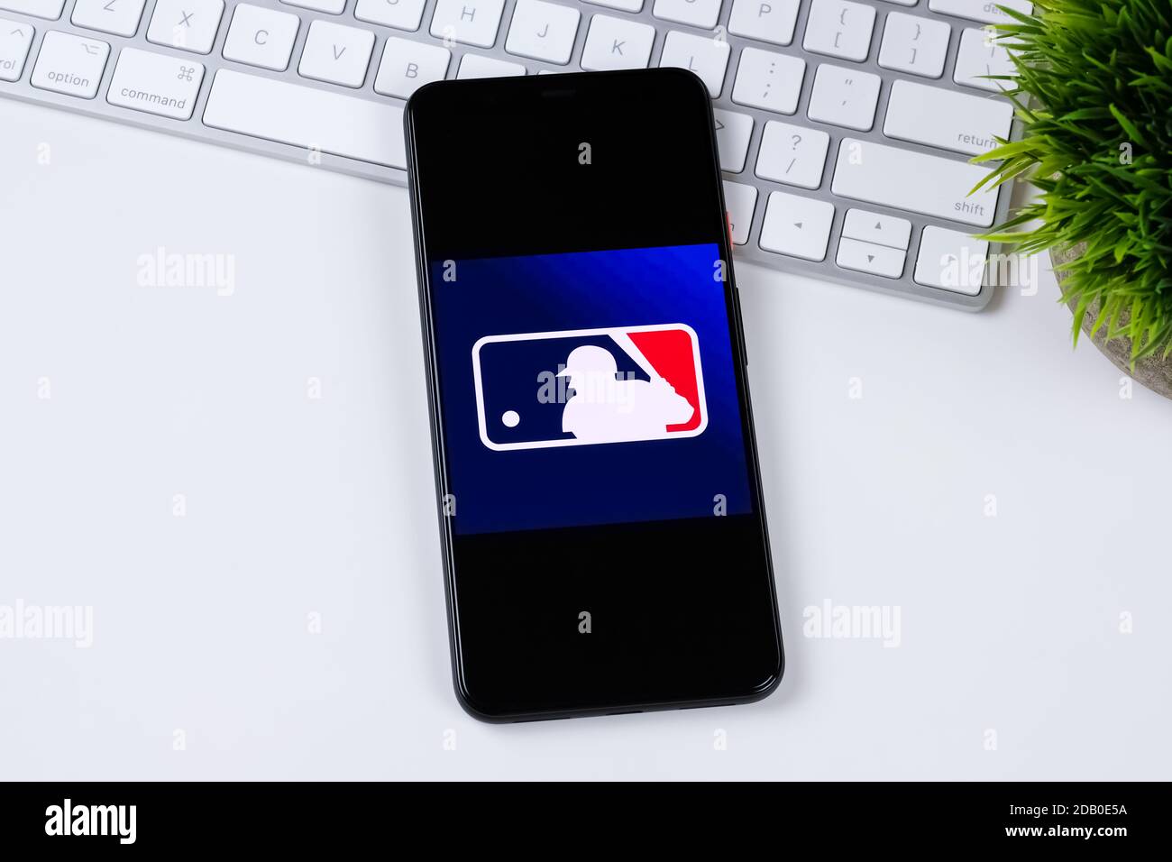 MLB app logo on a smartphone screen Stock Photo - Alamy