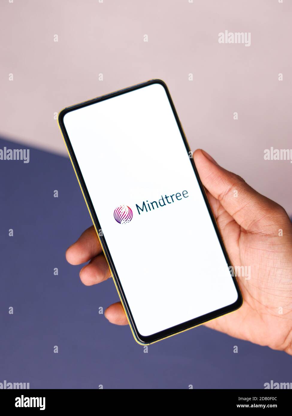 Assam, india - November 15, 2020 : Mindtree logo on phone screen stock ...