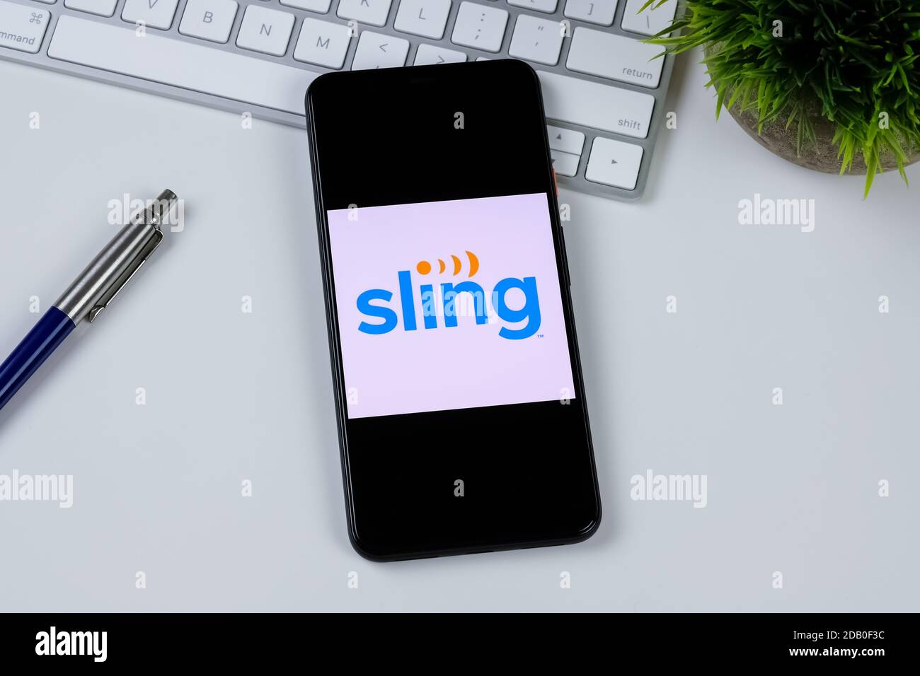 SLING app logo on a smartphone screen Stock Photo - Alamy