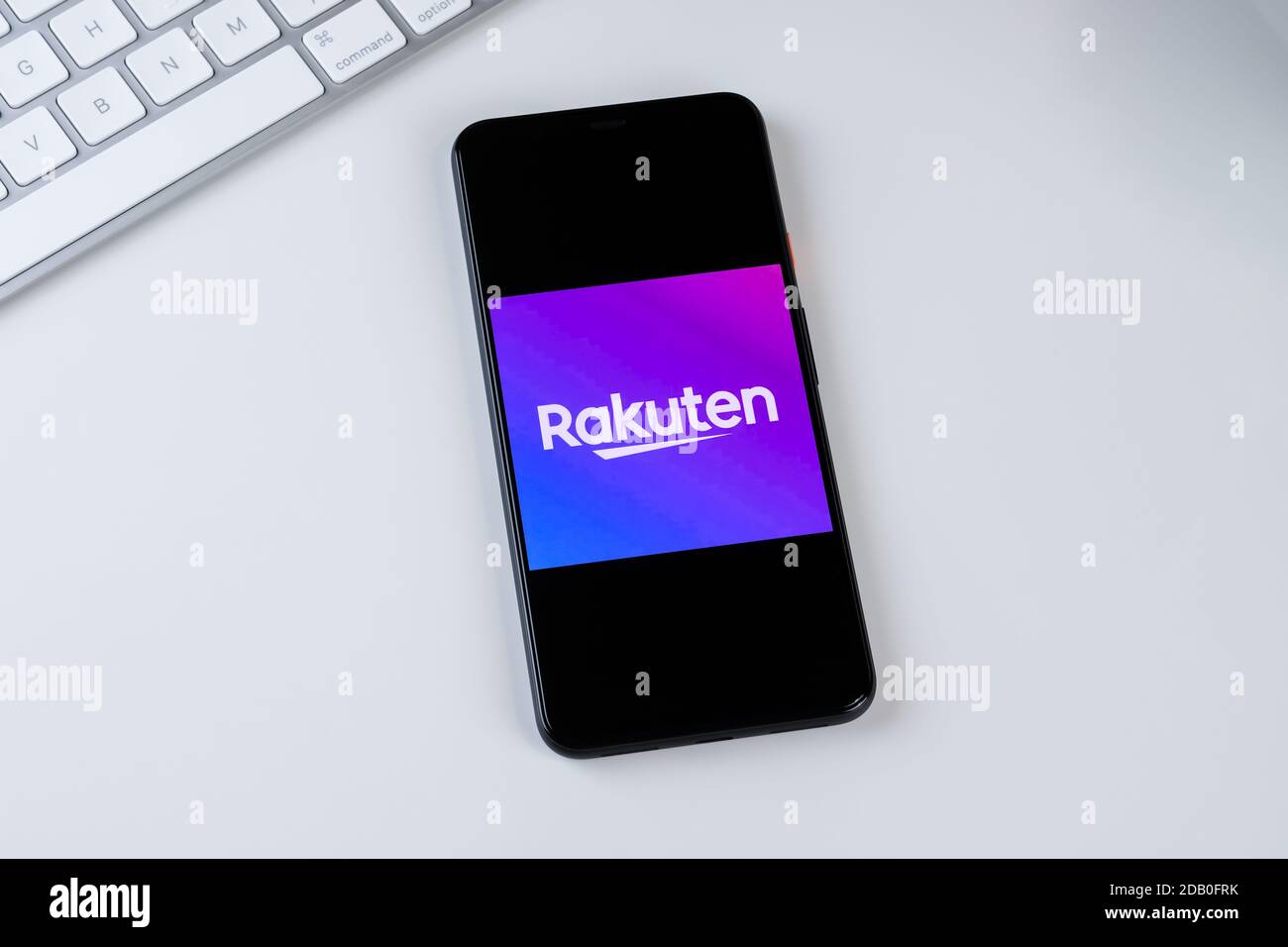 Rakuten app logo on a smartphone screen Stock Photo - Alamy