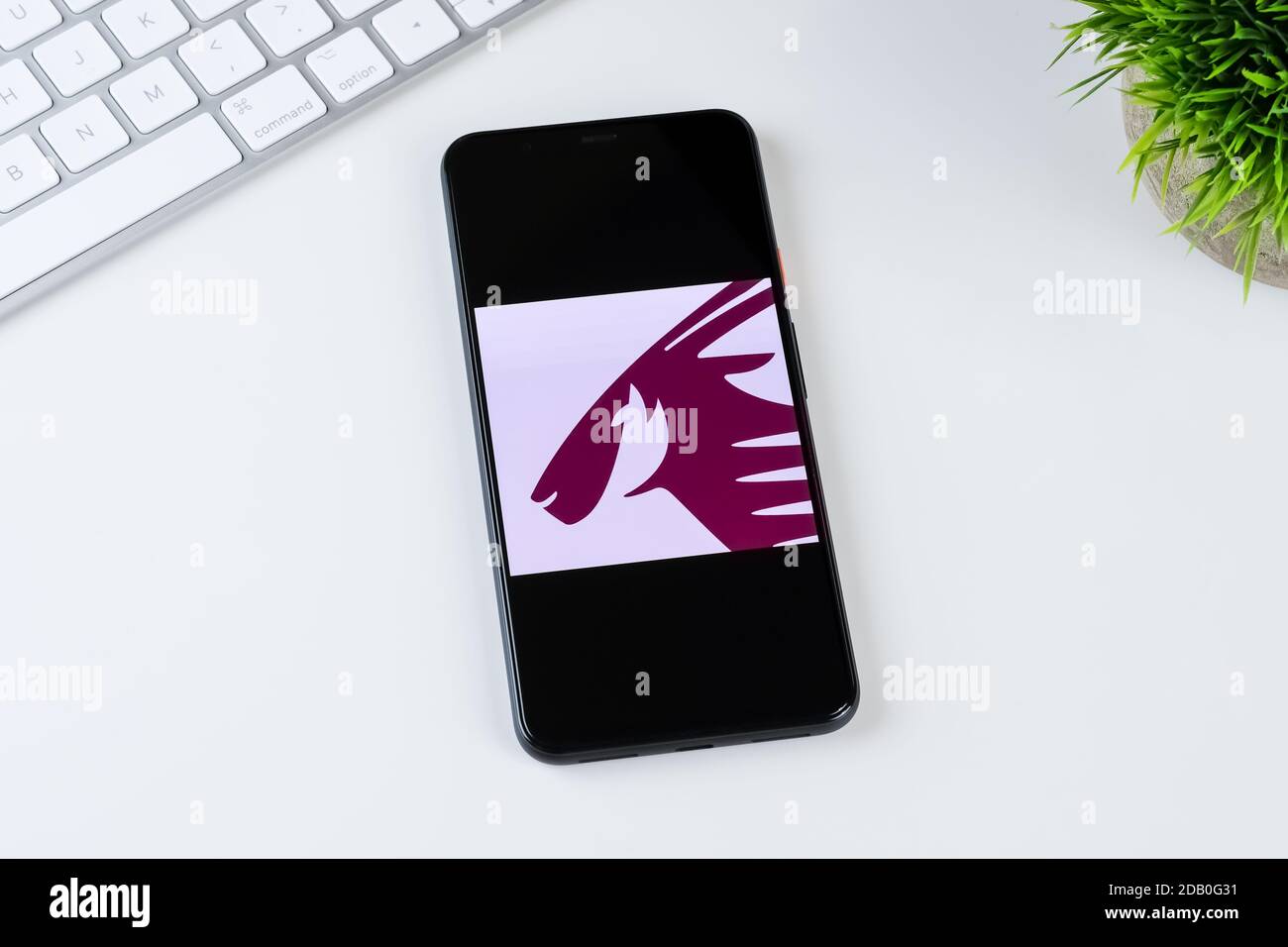 Qatar airways application hi-res stock photography and images - Alamy