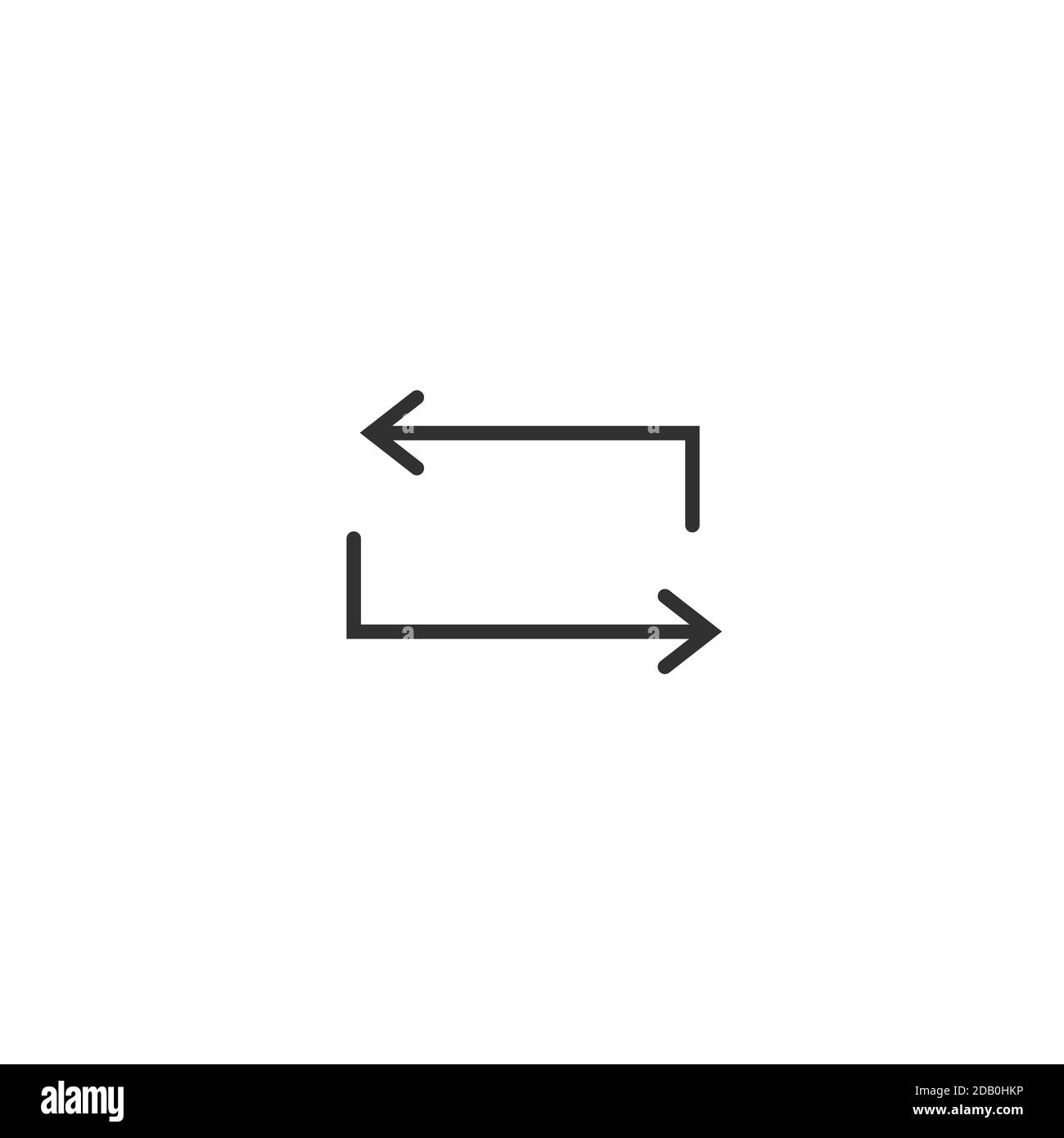 Repetitive process icon with square arrows explanation. Sync data ...