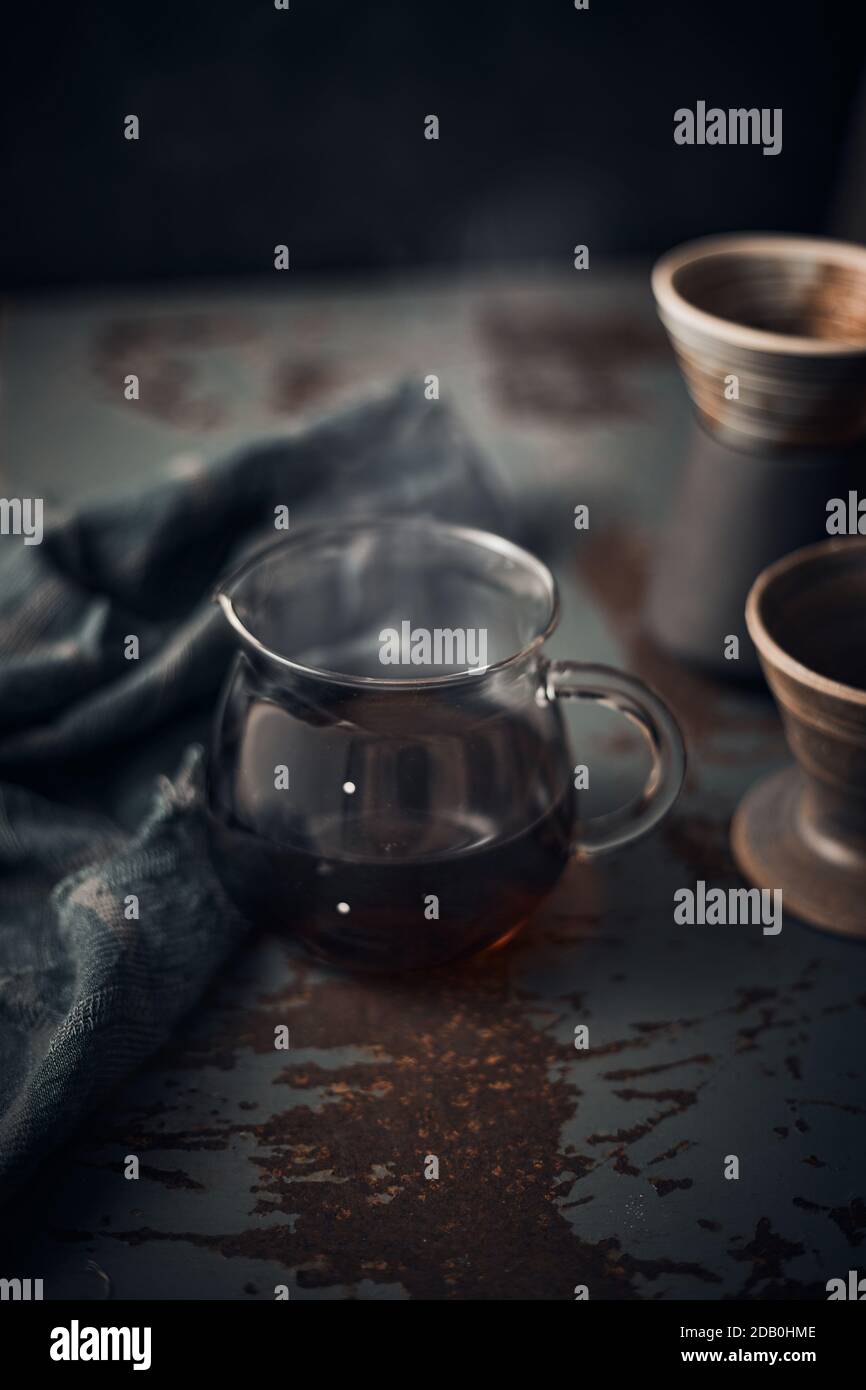 coffee americano on table background Stock Photo - Alamy