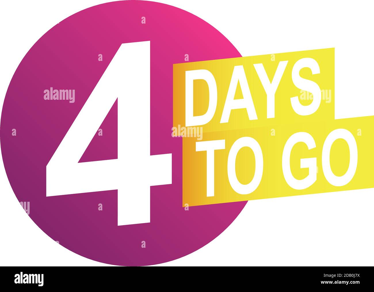 four days to go sale countdown badge vector illustration design Stock ...