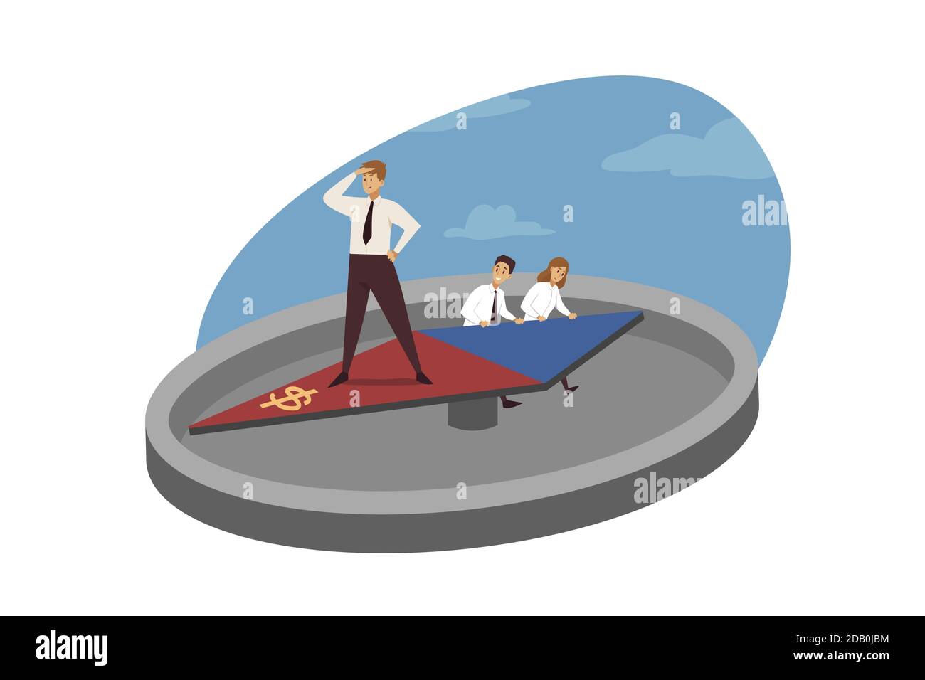 Planning strategy direction, business, leadership concept. Team of ...